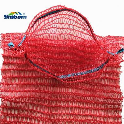 Cina PE Plastic Onion Mesh Raschel Net Bags per confezionamento personalizzato di aglio di patate in vendita