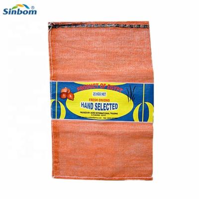 Cina 46*76cm Poly Mesh Reusable Drawstring Firewood Bag per l'imballaggio di cipolle in Canada Dimensione in vendita