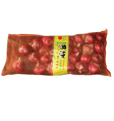 Cina Sacchetto di cipolle in rete in HDPE da 50 libbre di dimensioni efficienti per un confortevole imballaggio di aglio 35 * 60 cm in vendita