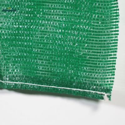 Cina Sacchetto di maglia di lino giallo per imballaggi a maglia in PP cipolle frutta verdura e legna da ardere in vendita