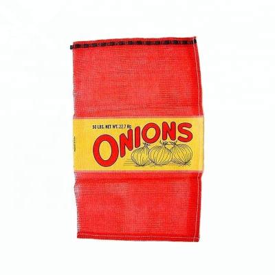 Cina 2024 Leno Mesh Tubular Net Bags For Vegetable Packing Surface Handling Hot Stamping in vendita