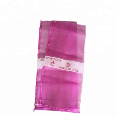 Cina 2024 Leno Mesh Tubular Net Bags For Vegetable Packing Surface Handling Hot Stamping in vendita