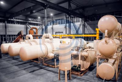 China 30 Ton Full Automatic Continuous Waste Tyre / Tire Pyrolysis To Fuel Oil Plant for sale