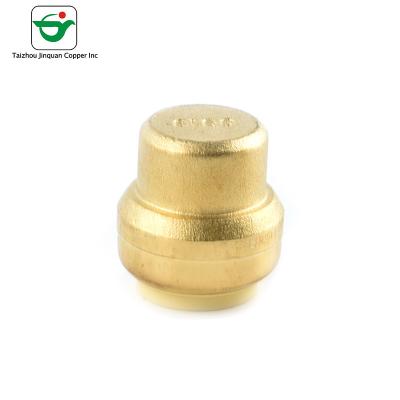 China Plumbing Brass Tube End Caps 1/2 Inch Push Fit Pipe Fittings for sale