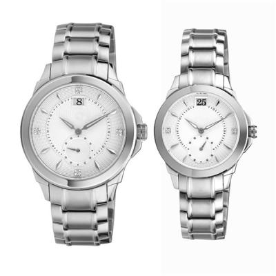 China Steel Color Couple Watch for sale