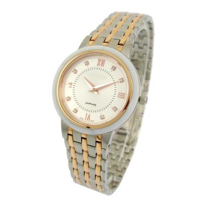 China Two-tone luminous stainless steel watch for sale