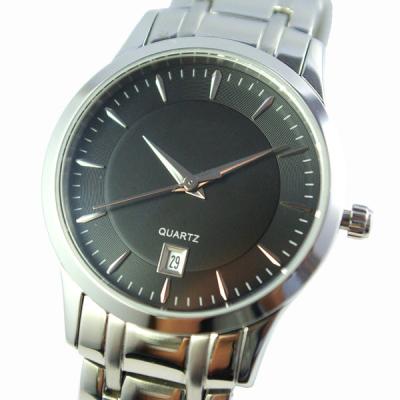 China Classic Black Dial Stainless Steel Watch,Wrist Watch for Man for sale