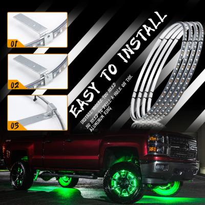 China Ip67 Waterproof Multicolor LED Headlights 12V Color Changing  With App for sale