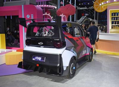 China Smart Mini Ev Car Chery Mini Electric 4 Wheel QQ Ice Cream 3 Door 4 Seat 2023 Te koop