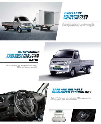 China China Brand Electric Mini Truck met Van Ruichi Ek01s Laadcapaciteit 720kg 6cbm Container, zuiver elektrische vrachtwagen Te koop