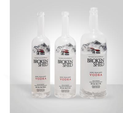 Cina 750 ml, 1000 ml, 1,75 L Stampo personalizzato, Bottiglia di vetro Grigio Oca/barraccio rotto, Bottiglia di vetro Ariane in vendita