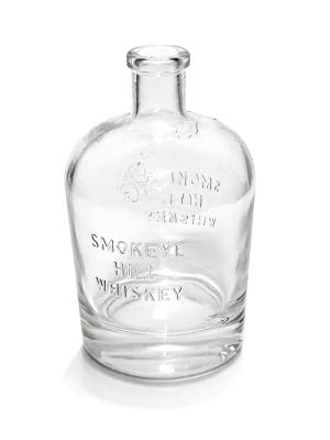 China 750ml Round Whiskey   SMOKE HILL WHISKEY GLASS BOTTLE for sale