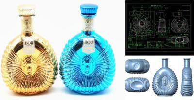 China Garrafa de vidro oval dos fechamentos de Vinolok com o ODM do OEM de Cork Thick Base à venda