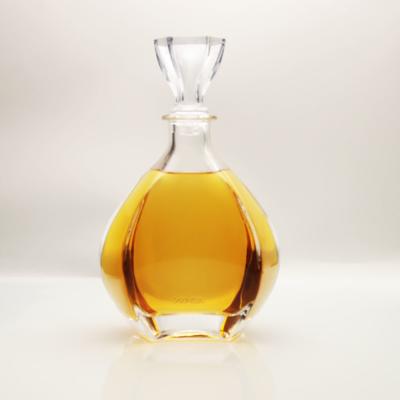 China Brandy Glass Bottle 1L Extra Witte 1200g ISO9001 ISO14001 Te koop