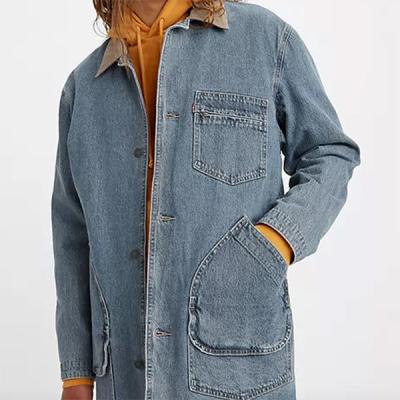 Cina Indaco nessun'usura materiale 10*7 68*40 della saia del tessuto del cotone del tessuto del denim di Oz di allungamento 11 in vendita
