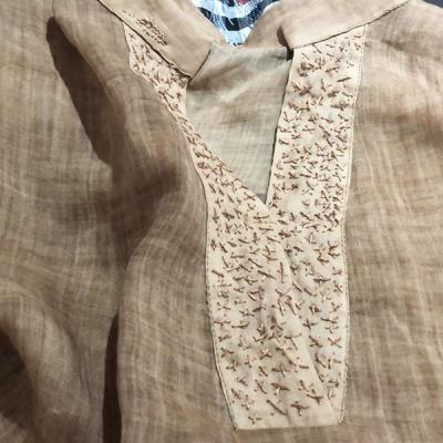 Cina Bluse quarte della manica delle donne di tela del cotone tre in vendita