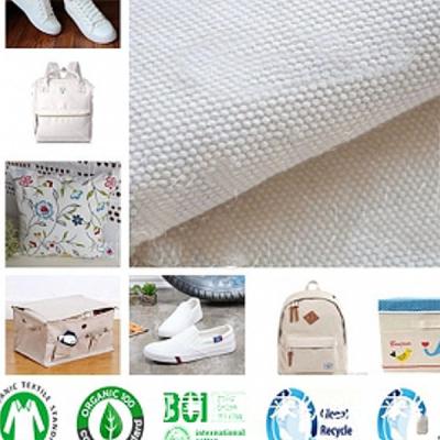 Cina tessuto di cotone organico naturale dei tessuti del mestiere della casa di 46*28 337gsm GOTS in vendita