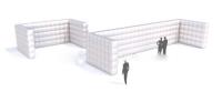 China inflatable office cube wall divided exhibition stand for sale