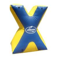China Entermainment Usgae Weave String Structure Inflatable Paint Bunker Trampoline Combo for sale