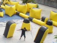 China Inflatable paintball bunker blindage with durable vavles for sale