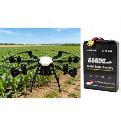 China 10C 22.2V 44.4V 66000mAh Lithium Ion Solid State Drone Battery Pack Rechargeable for sale