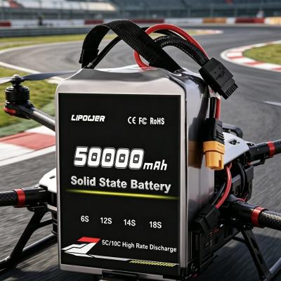 China Fast Delivery  Lipo Battery 10C 50000mAh Semi-Solid Battery UAV Lipo Battery Pack for Fix Wing Helicopter for sale