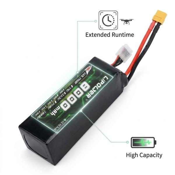 Quality Slim 6S 22.2V 5200mAh 75C Lipo Pouch Pack for 10 Inch Cinelifter Aerial Frames for sale
