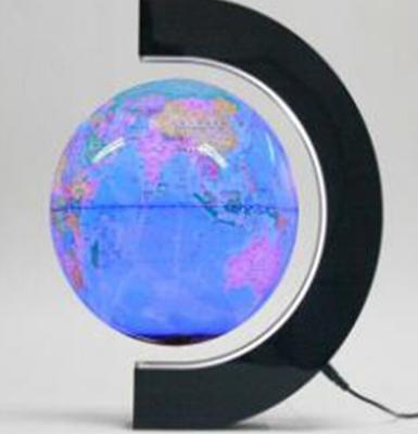 China wooden base magnetic floating pop globe 8 inch  ball lighting for sale