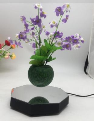 China new hexagon magnetic floating levitation bottom air bonsai plant pot tree planters for sale