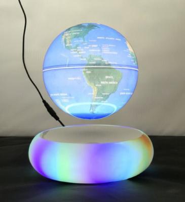China new hotsale magnetic floating levitate suspension 6inch globe lighting change for sale