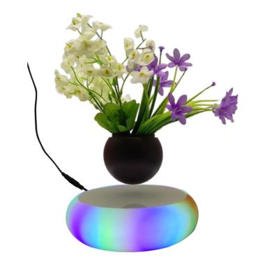 China led light magnetic floating levitating air bonsai tree plant Floating Pot for sale