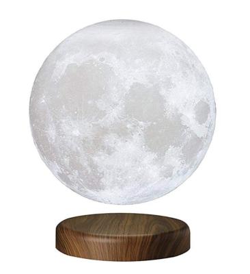 China 360 rotating round base magnetic levitation floating bottom 5inch moon lamp night lighting for gift christmas for sale