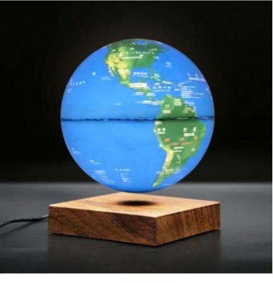 China wooden base 360 rotating magnetic floating levitation globe lamp 6inch or 7inch globe for sale