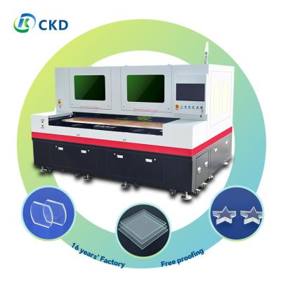 China 150W-350W Intelligente laser glas snijmachine met XY lineaire motor Te koop