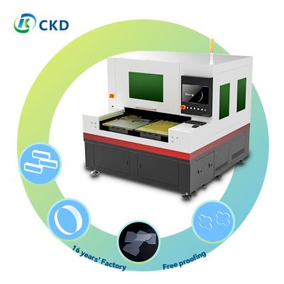 China High Precision Repeatability ±1.5μm Laser Glass Cutting Machine voor 610*700mm X 2 Werkgrootte Te koop