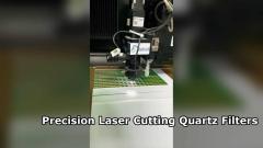 Glass laser cuttingBatch laser cutting of 1mm thick quartz optical filters