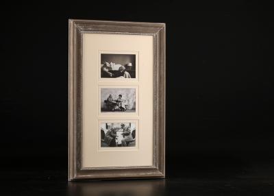 China Antique Green Three Openings Wooden Collage Frames With Three 4”x6” Photos for sale