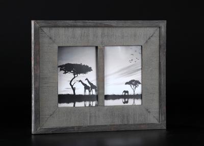 Cina 2 - Strutture opache di legno della foto di attaccatura di parete di aperture 5x7 nella rifinitura grigio scuro antica in vendita