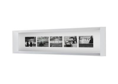 Cina L'arte di legno del multi di dimensione collage stretto della foto incornicia il colore bianco solido, orizzontale in vendita