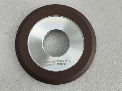 China 1V1 45 Degree Reinoid Diamond Wheel 100mm Wet Working Resin Bonded Diamond Wheel for sale