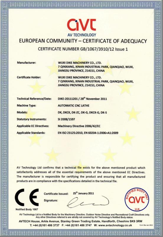 CE - Wuxi Maixing International Trade Co., Ltd.