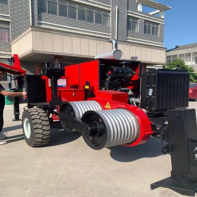 Китай Двигатель дизеля красного цвета вытягивая провод кабеля 9T OPGW шнуруя оборудование продается