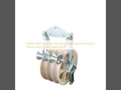 Μπλοκ ανάρτησης με συρματόσχοινο 660mm για πιλοτικό καλώδιο, γαλβανισμένο, τροχαλία από νάιλον, εναέριο καλώδιο