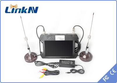 Rugged COFDM Video Receiver AES256 Encryption FHD CVBS H.264 with Display Battery Powered