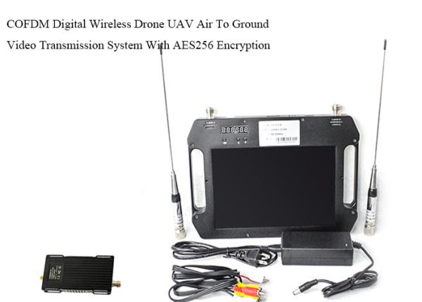 Long Range UAV Video Link SDI CVBS COFDM Tx & Rx Kit Dual Antenna Diversity Reception AES256 Encryption