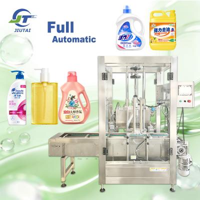 China Corrosion Resistant Automatic Single Head Rotor Pump Filling Packaging System for Thick Personal Care Liquid Detergent Products for sale