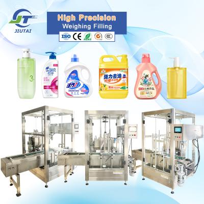 China Fully Automatic High Accuracy Weighing Type Filling Machine for Viscous Shampoo and Hair Conditioner for sale