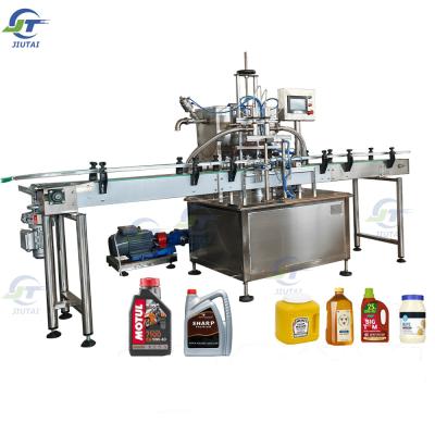 China High Viscosity Hot Paste Ghee Peanut Butter Thick Tomato Paste Liquid Pail Filling Machine Automatic With Mixer for sale