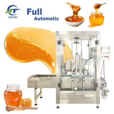 China Food Grade Automatic Single Head Rotor Pump Filling Bottling Line for High Viscosity Sugar Syrup and Natural Honey for sale