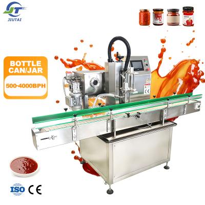 China Chili Paste Ketchup Sweet Bean Sauce Broad Bean Sauce Fermented Bean Curd Sauce Paste Filling Servo Rotor Pump Filling Machine for sale